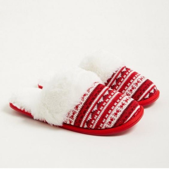 torrid | Shoes | Torrid Red And White Womens Slippers | Poshmark